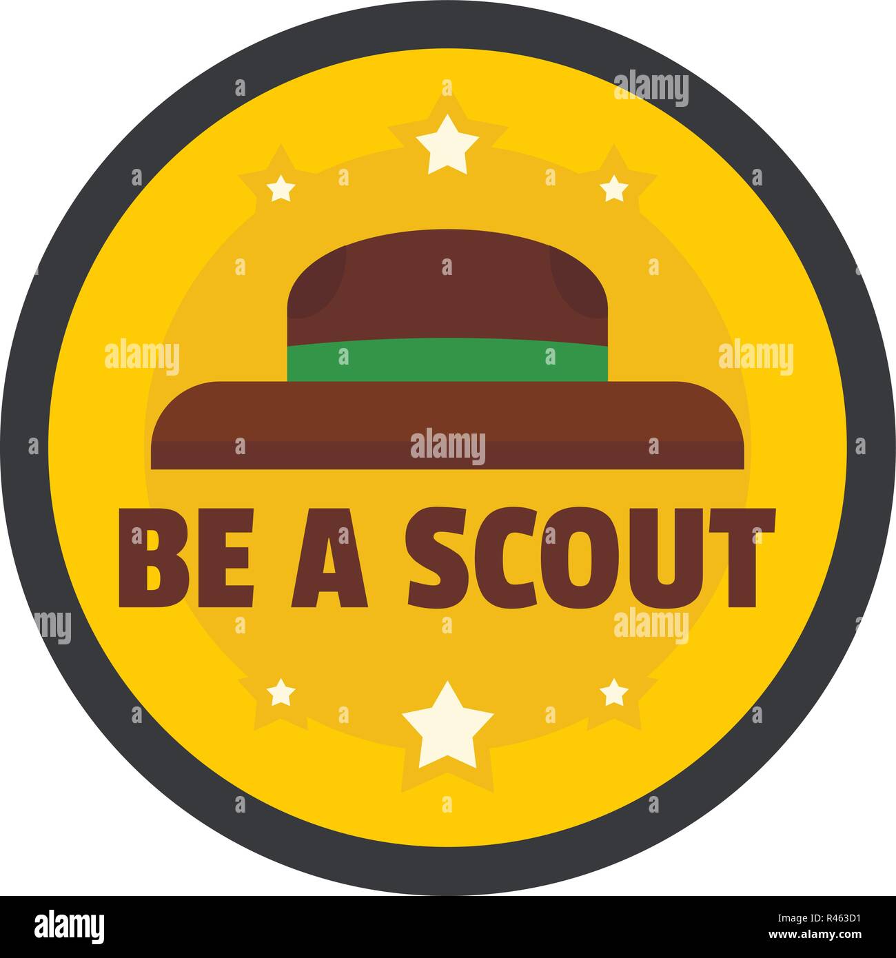 Be a scout hat logo. Flat illustration of be a scout hat vector logo ...