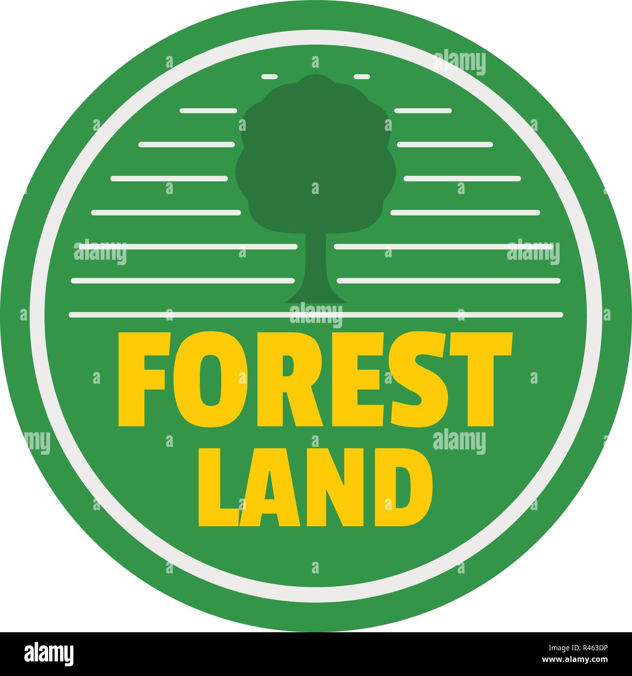 Forest new land logo. Flat illustration of forest new land vector logo ...