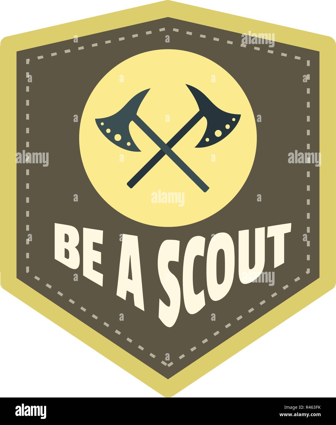 Be a scout axe logo. Flat illustration of be a scout axe vector logo ...