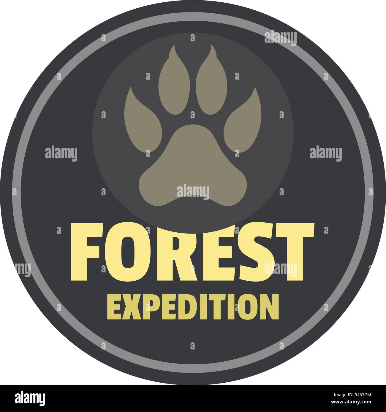 Forest expedition logo. Flat illustration of forest expedition vector ...