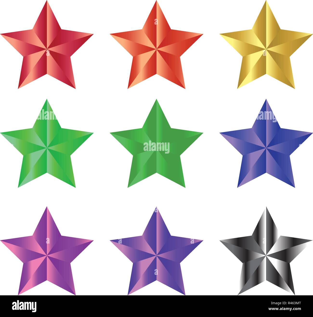 Set Christmas Ribbon Star Icon Symbol Design. Vector christmas ...