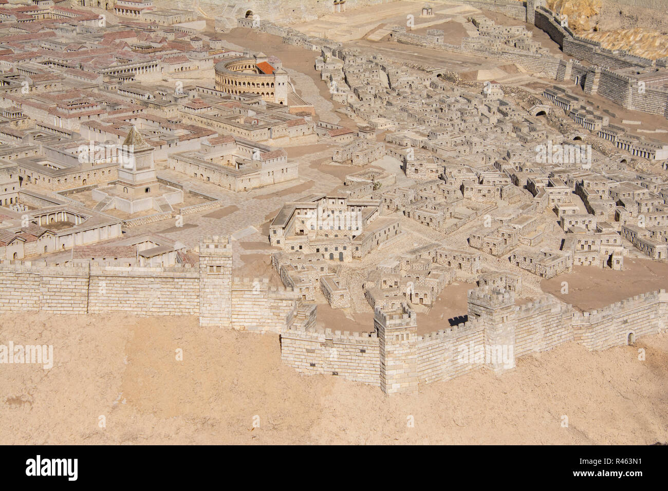 Model of ancient Jerusalem. at Israel Museum Stock Photo - Alamy