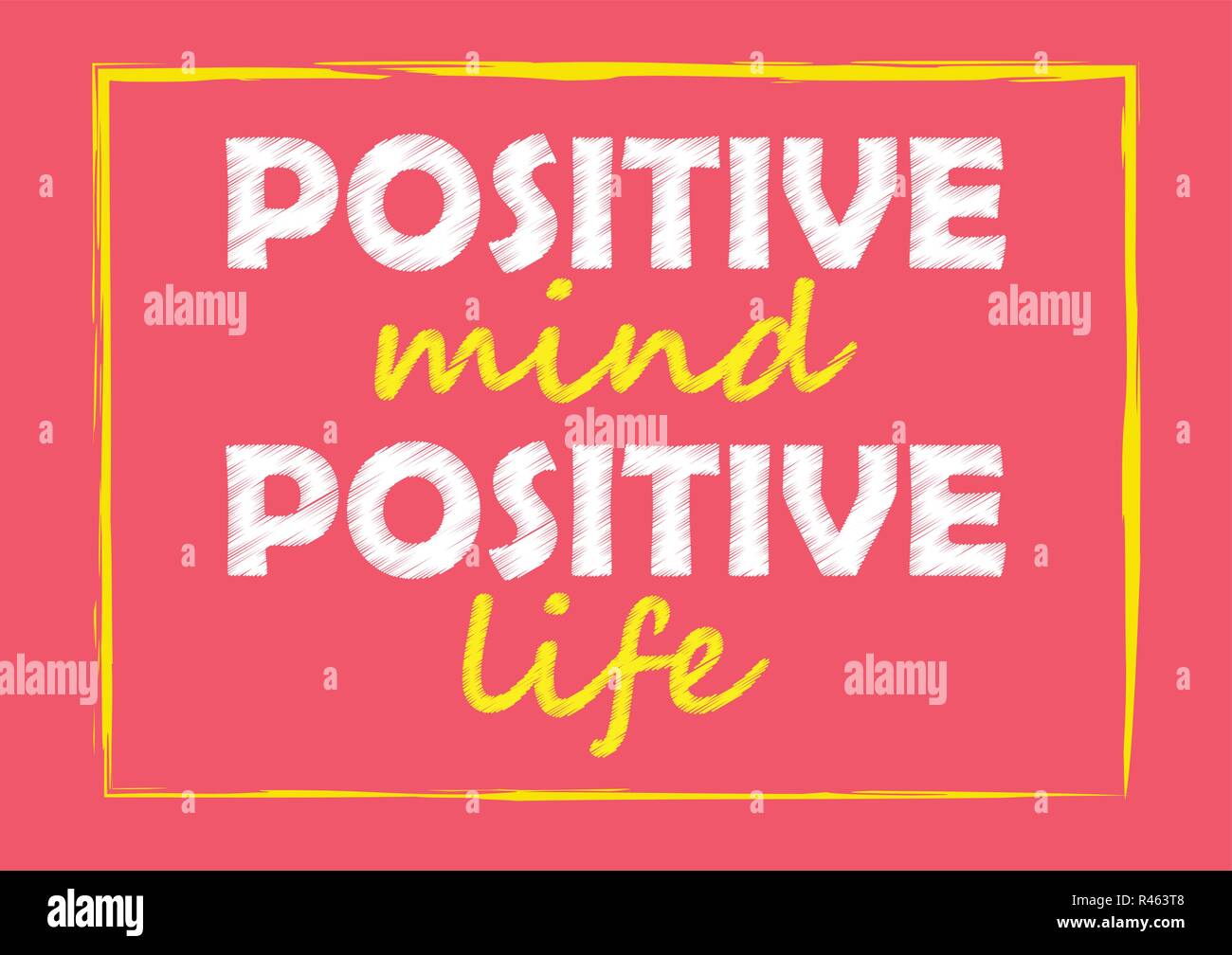 Positive mind positive life Inspirational quote Business style card ...