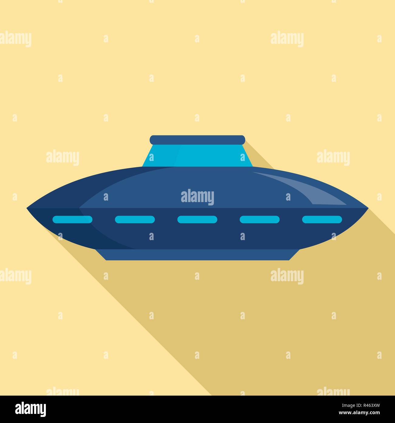 Alien ship icon. Flat illustration of alien ship vector icon for web ...