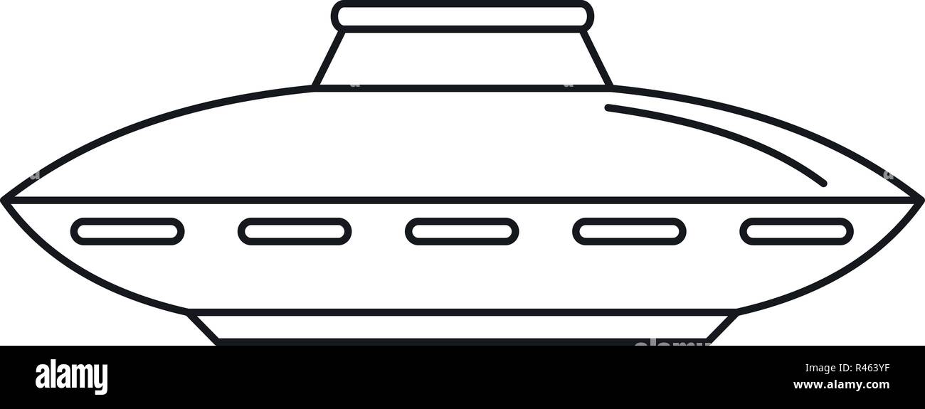 Alien ship icon. Outline alien ship vector icon for web design isolated ...