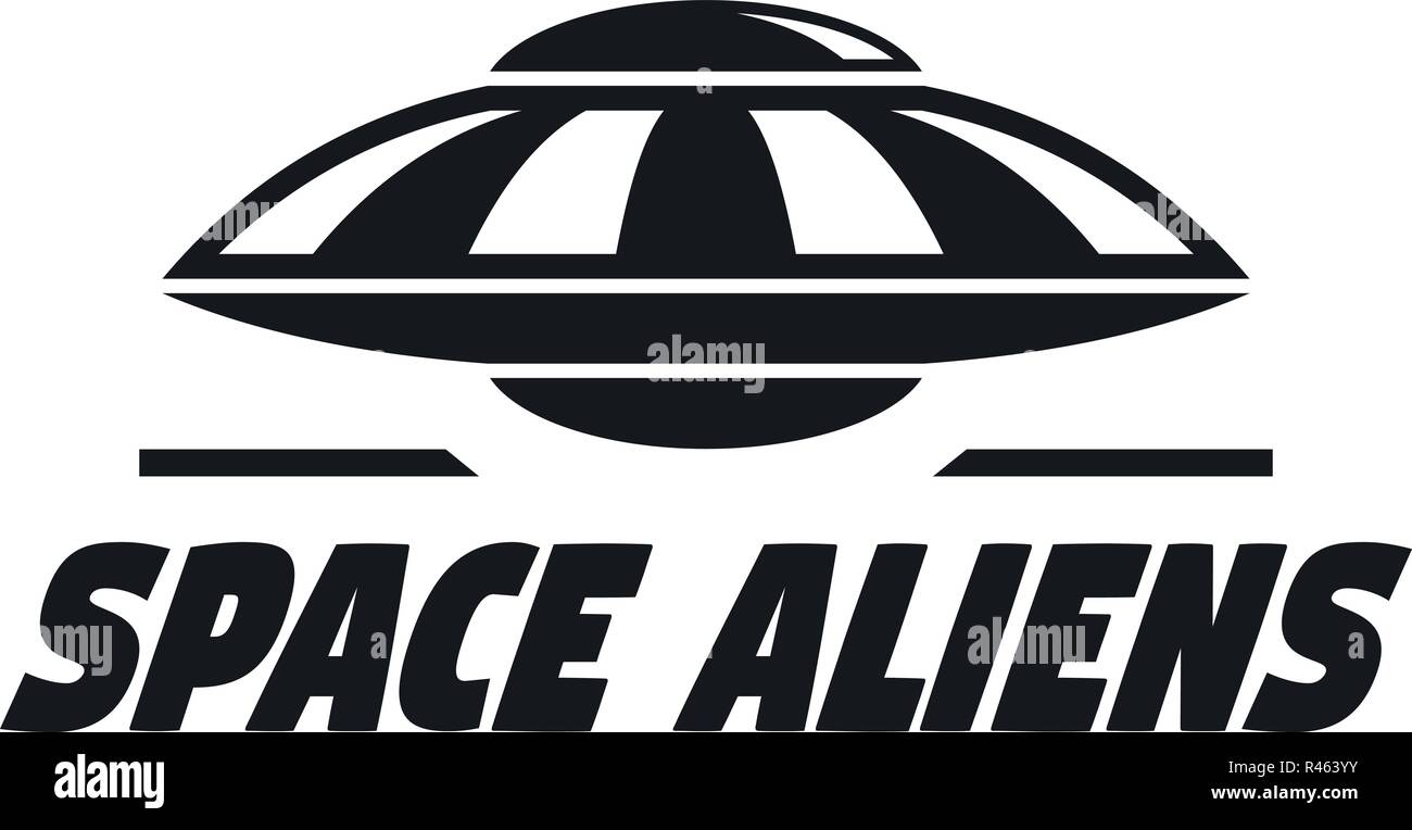 Space aliens logo. Simple illustration of space aliens vector logo for ...