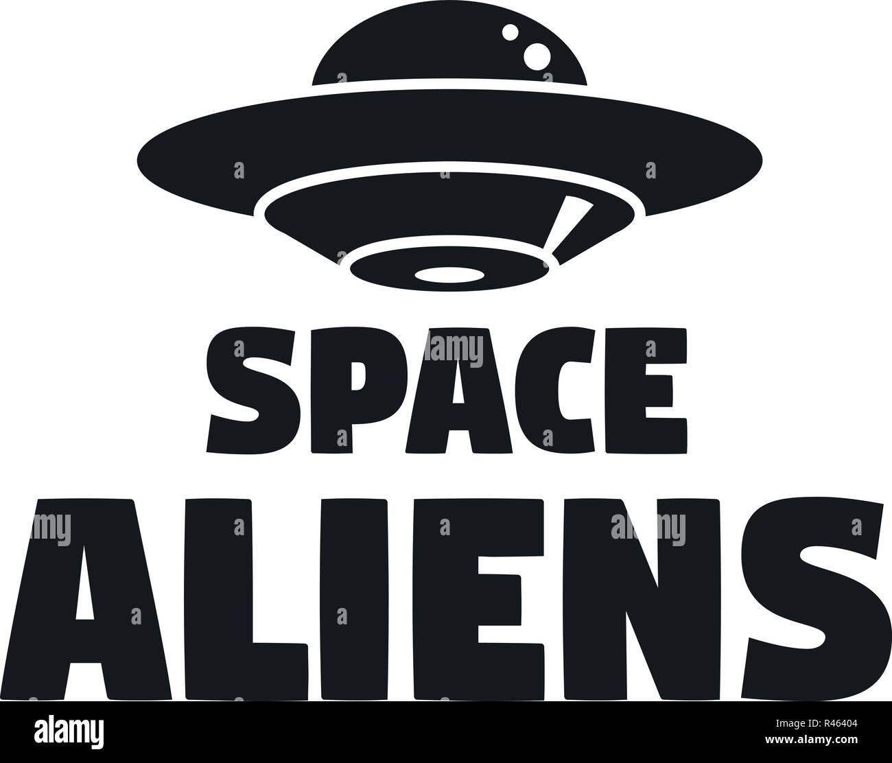 Space aliens day logo. Simple illustration of space aliens day vector ...
