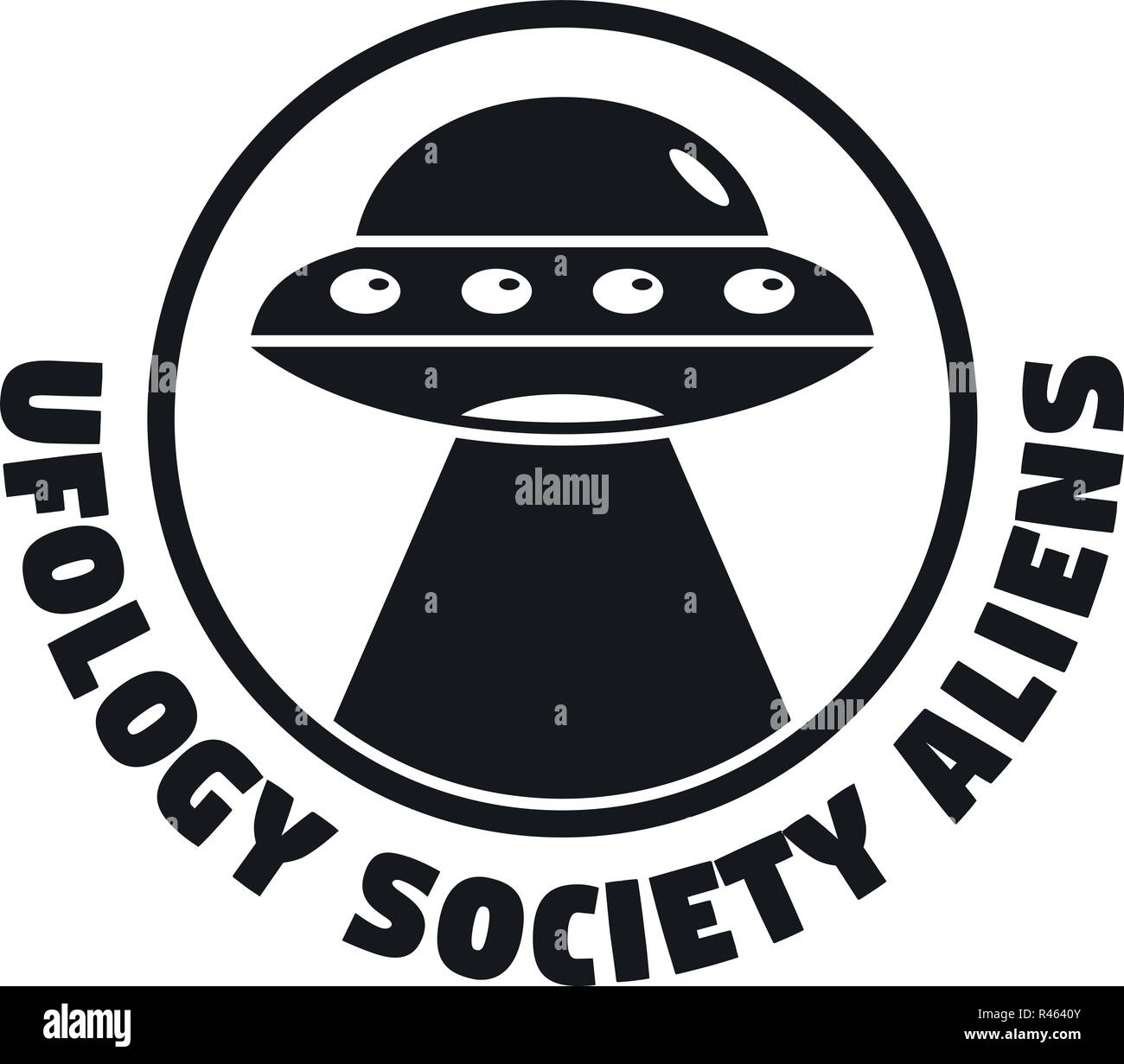 Ufology society aliens logo. Simple illustration of ufology society ...