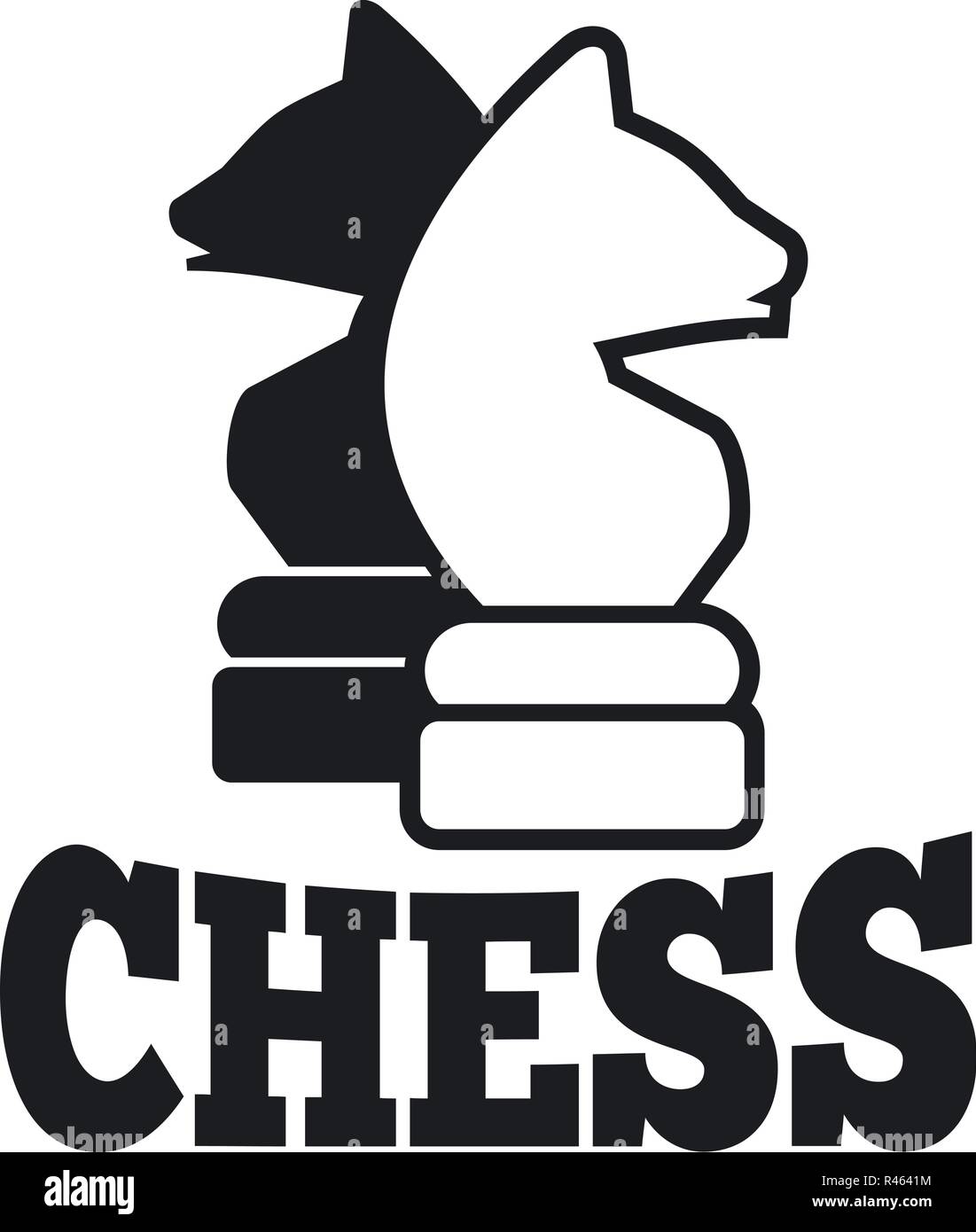 Chess thinking logo. Simple illustration of chess thinking vector logo ...