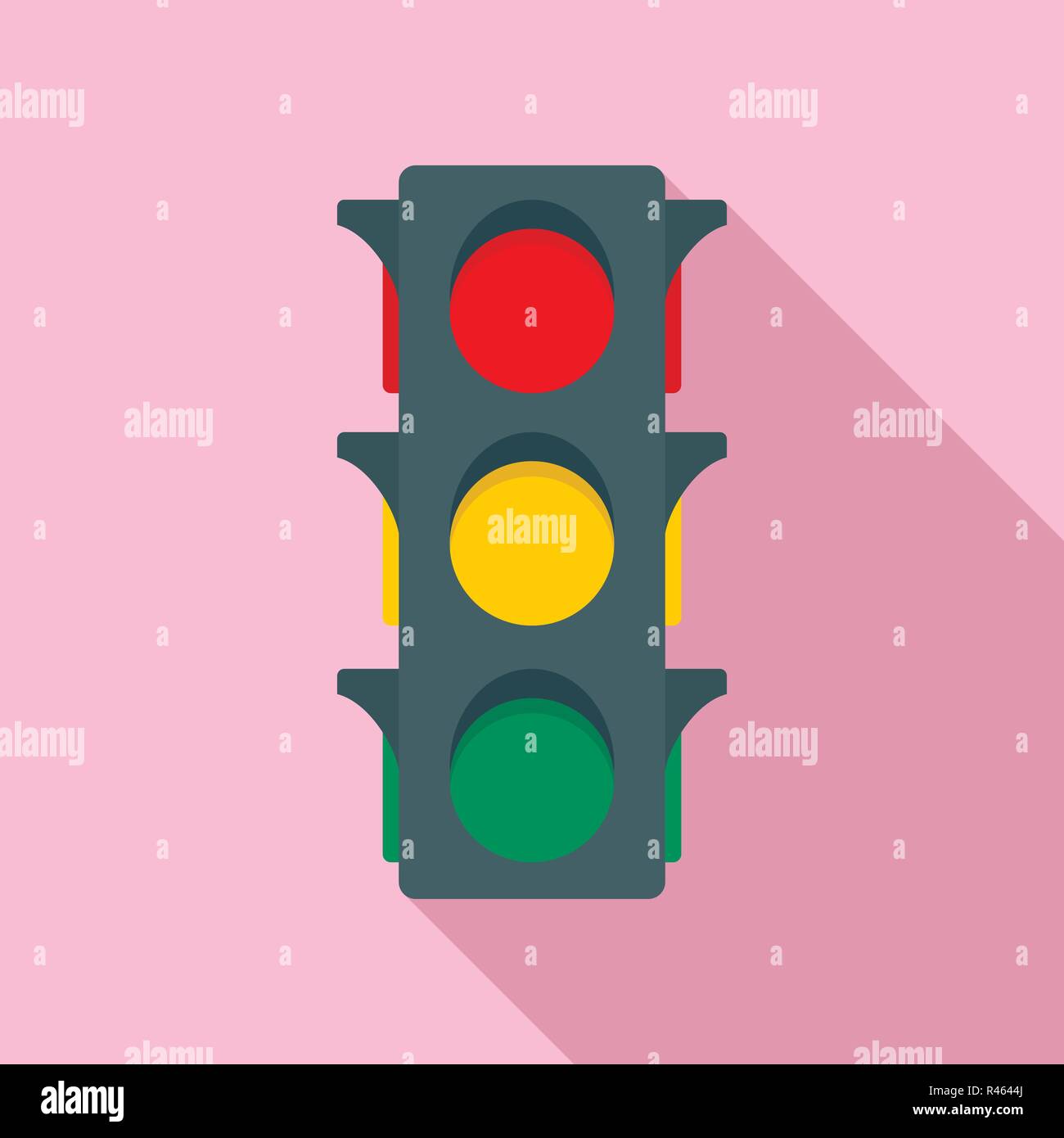 Classic traffic lights icon. Flat illustration of classic traffic ...