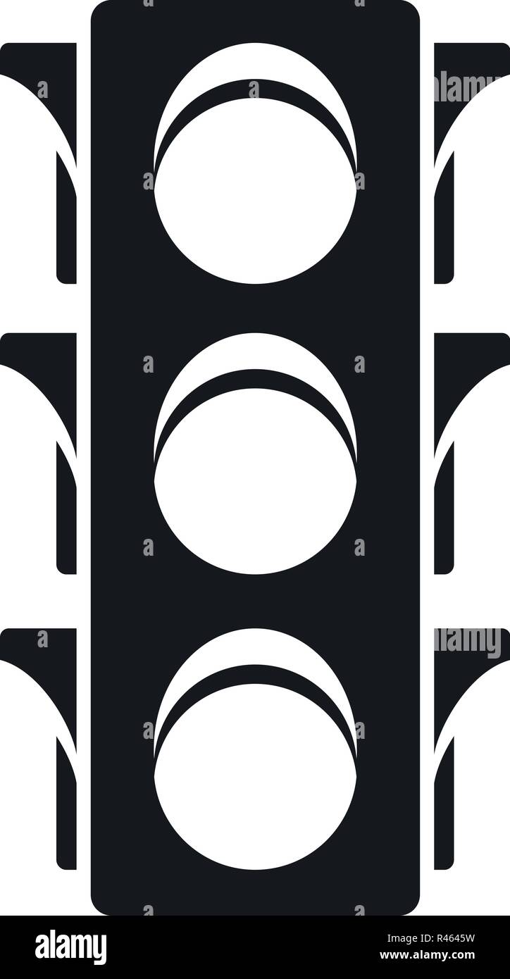 Classic traffic lights icon. Simple illustration of classic traffic ...
