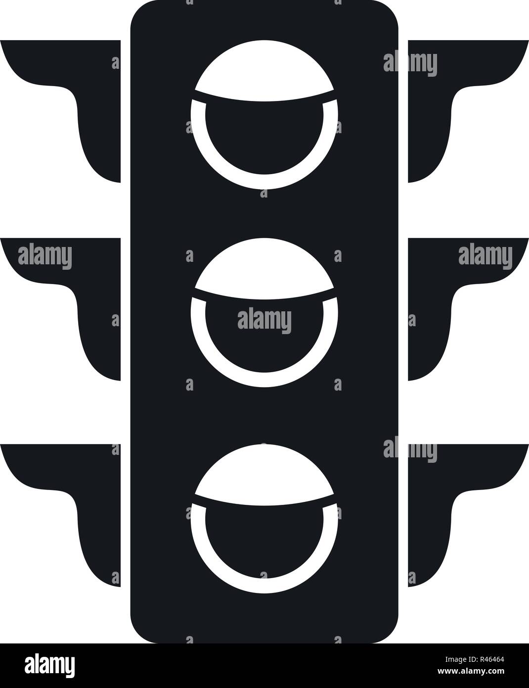 Crosswalk semaphore icon. Simple illustration of crosswalk semaphore ...