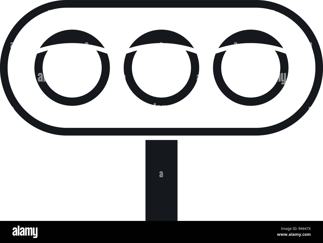 Horizontal traffic lights icon. Simple illustration of horizontal ...