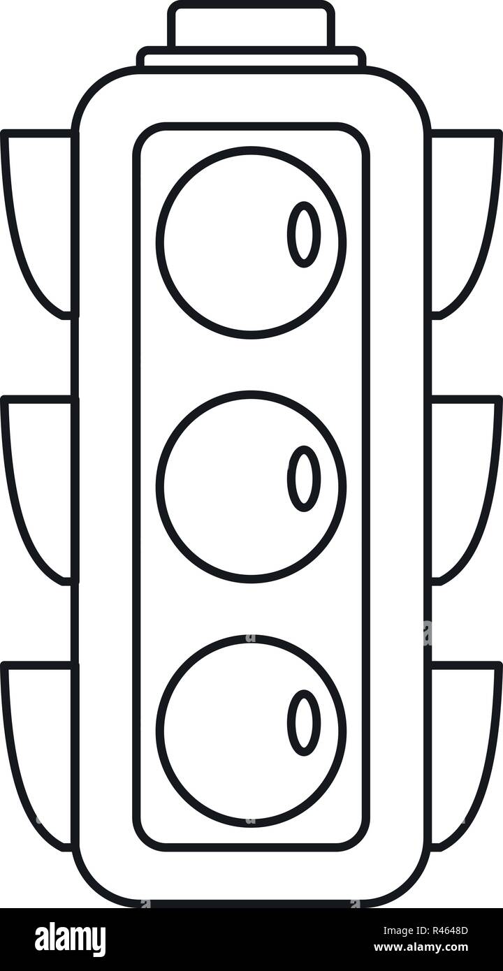 City traffic lights icon. Outline city traffic lights vector icon for ...