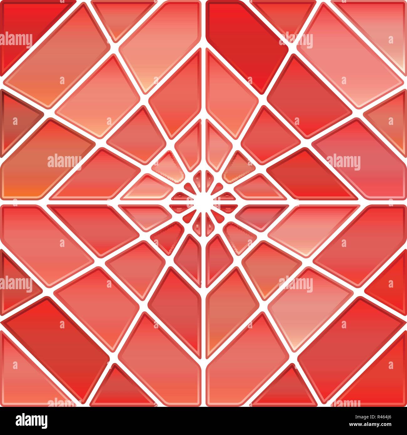 abstract vector stained-glass mosaic background - red rhombus Stock ...
