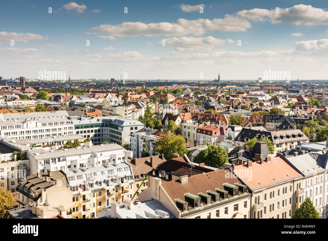 Aerial view over Munich Stock Photo - Alamy
