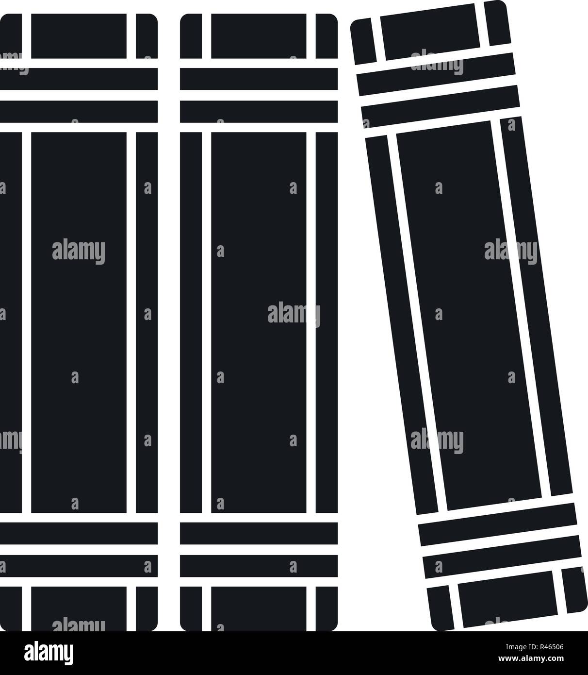 Library book stand icon. Simple illustration of library book stand ...
