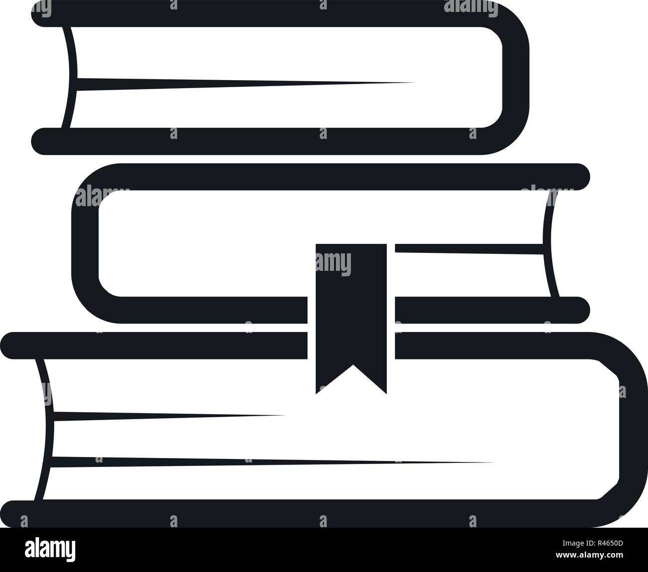 Book stack icon. Simple illustration of book stack vector icon for web ...