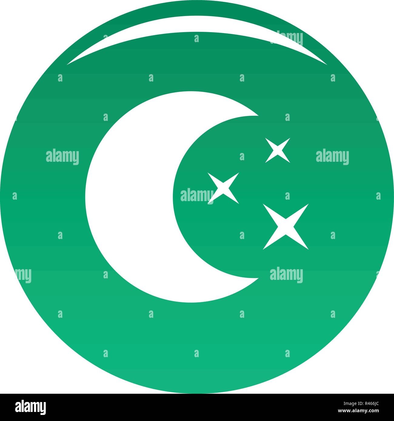 Moon night icon. Simple illustration of moon night vector icon for any ...