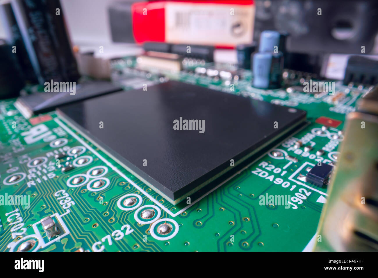 Electronic Board. Inside electronic device Stock Photo - Alamy
