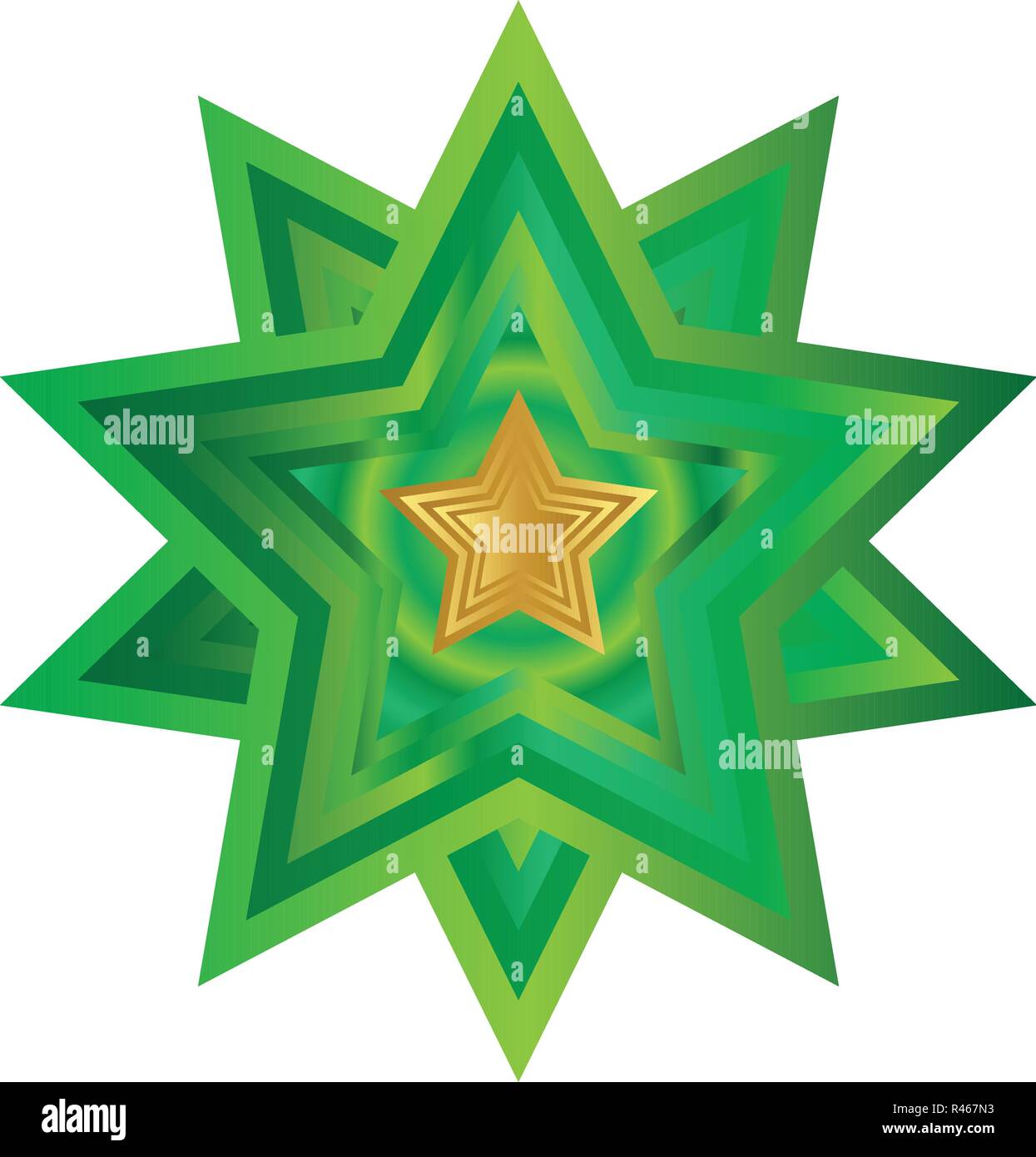 Christmas Golden Star Icon Symbol Design. Vector Christmas decoration ...