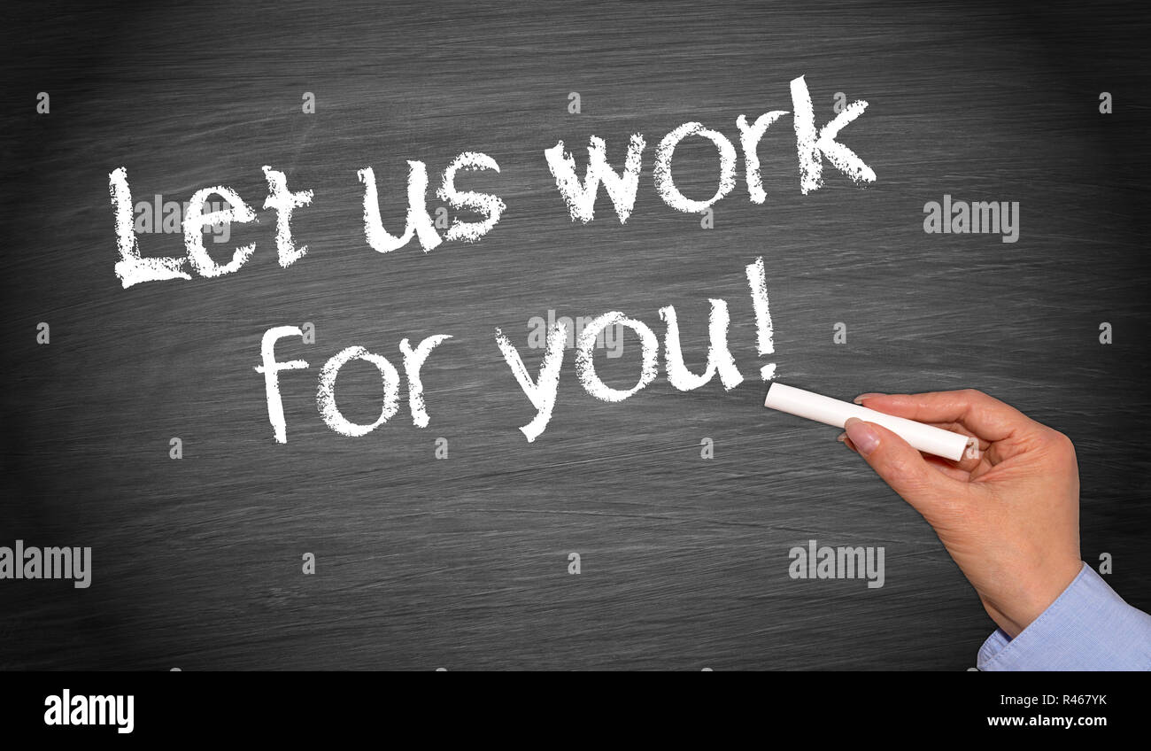 Let us do the work hi-res stock photography and images - Alamy