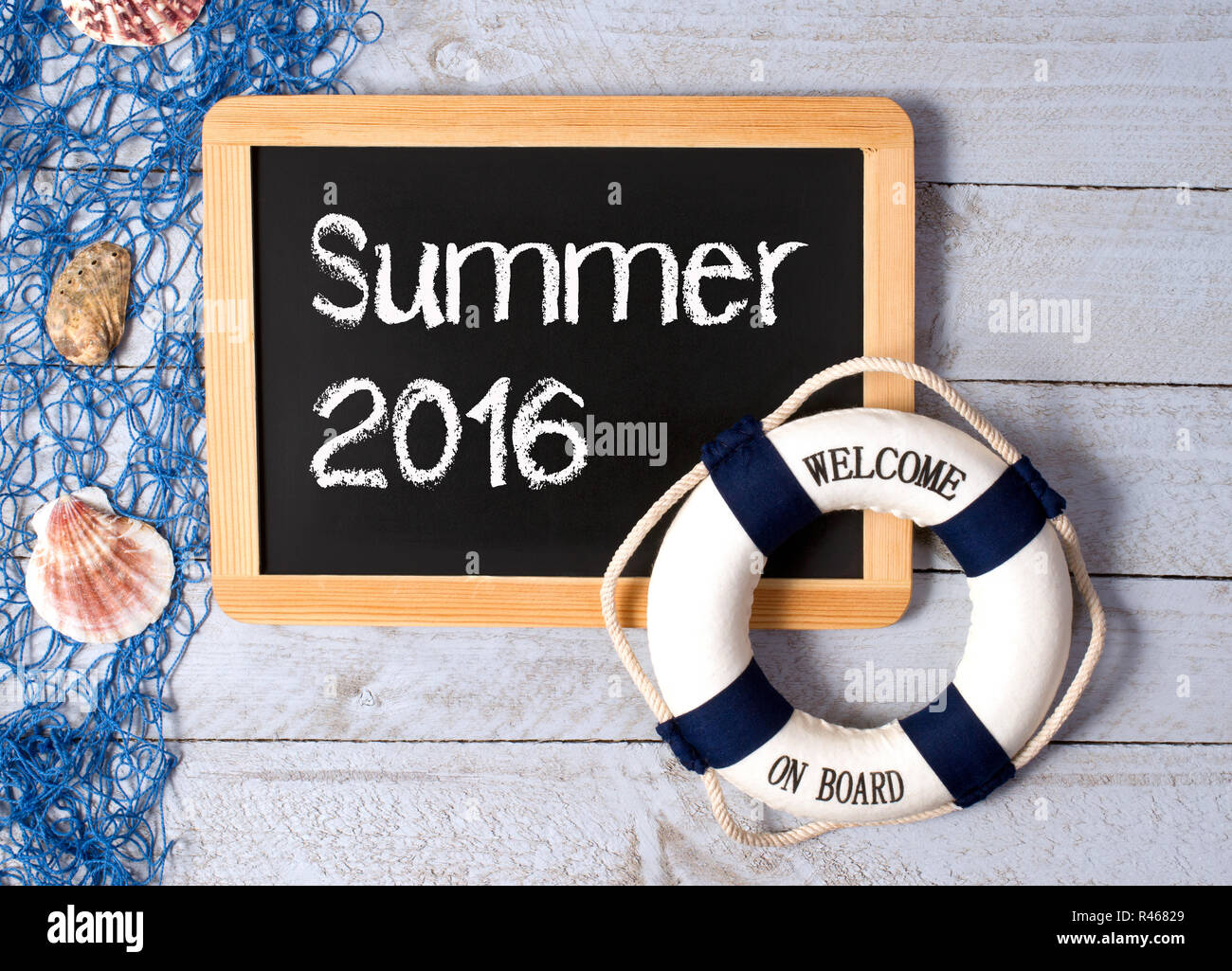 summer 2016 - welcome on board Stock Photo - Alamy