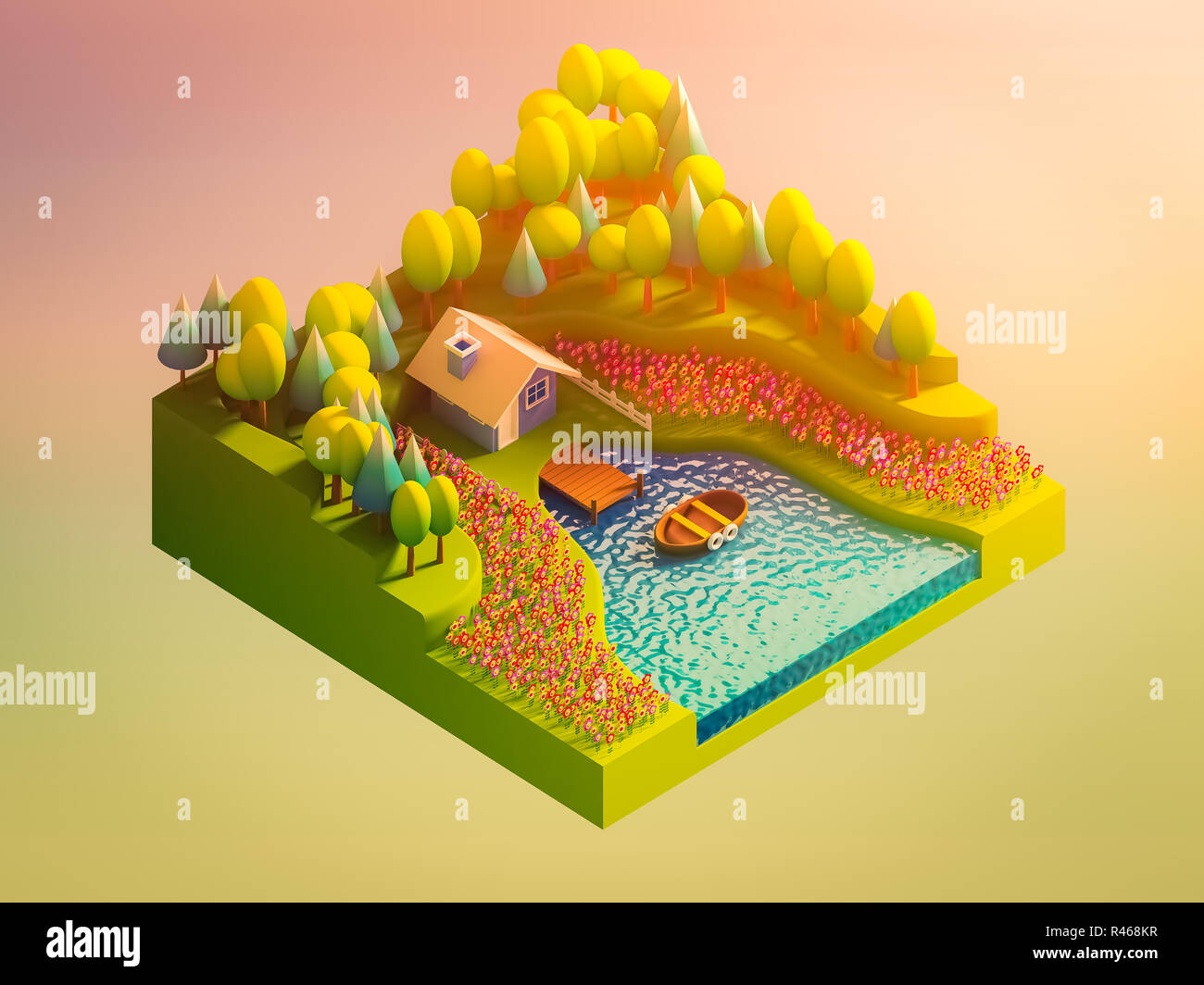 green earth concept in isometric view Stock Photo - Alamy