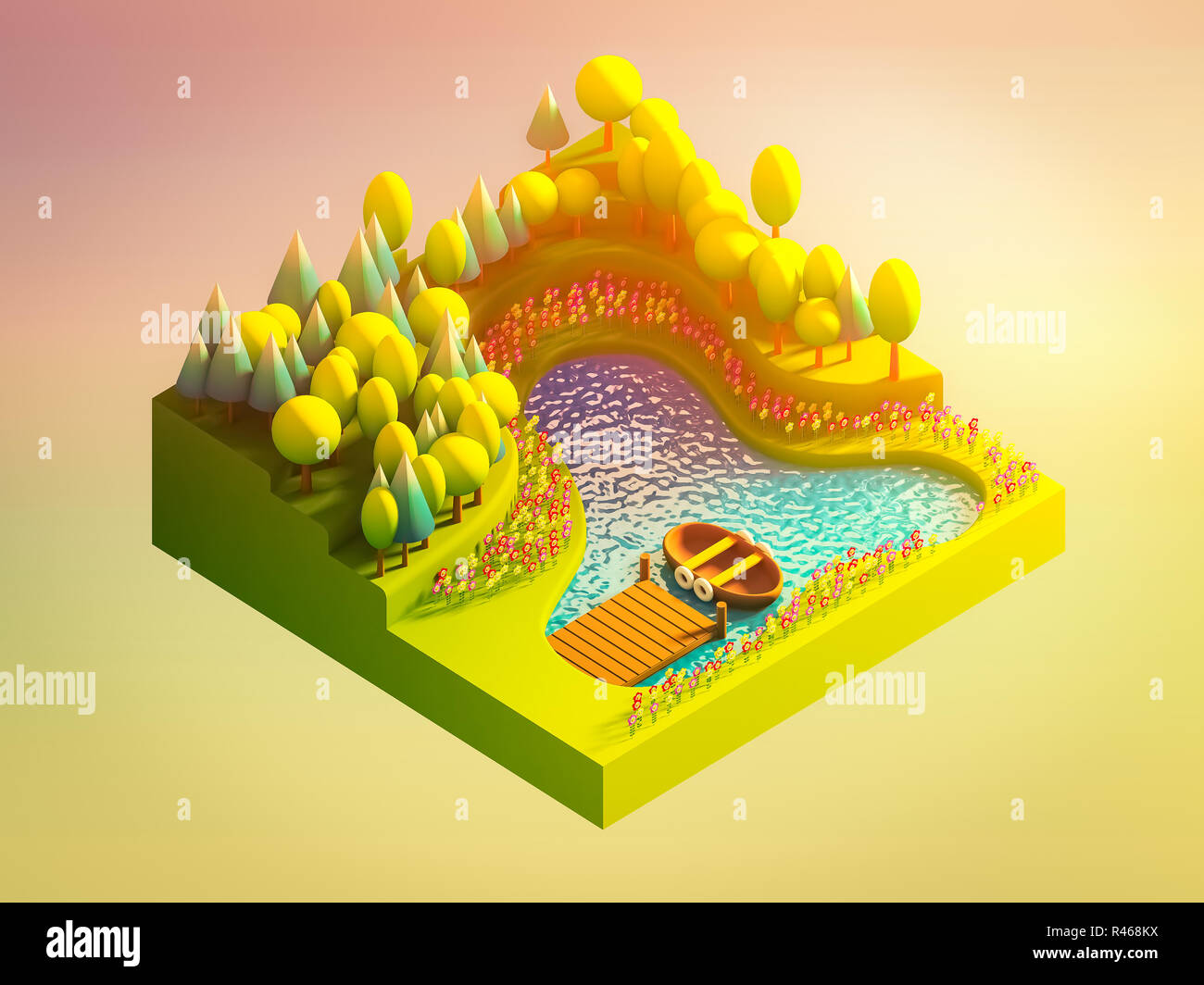 green earth concept in isometric view Stock Photo - Alamy
