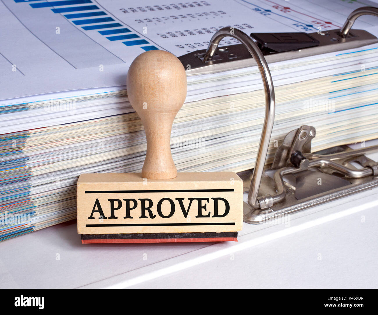 Approved - rubber stamp with text Stock Photo - Alamy