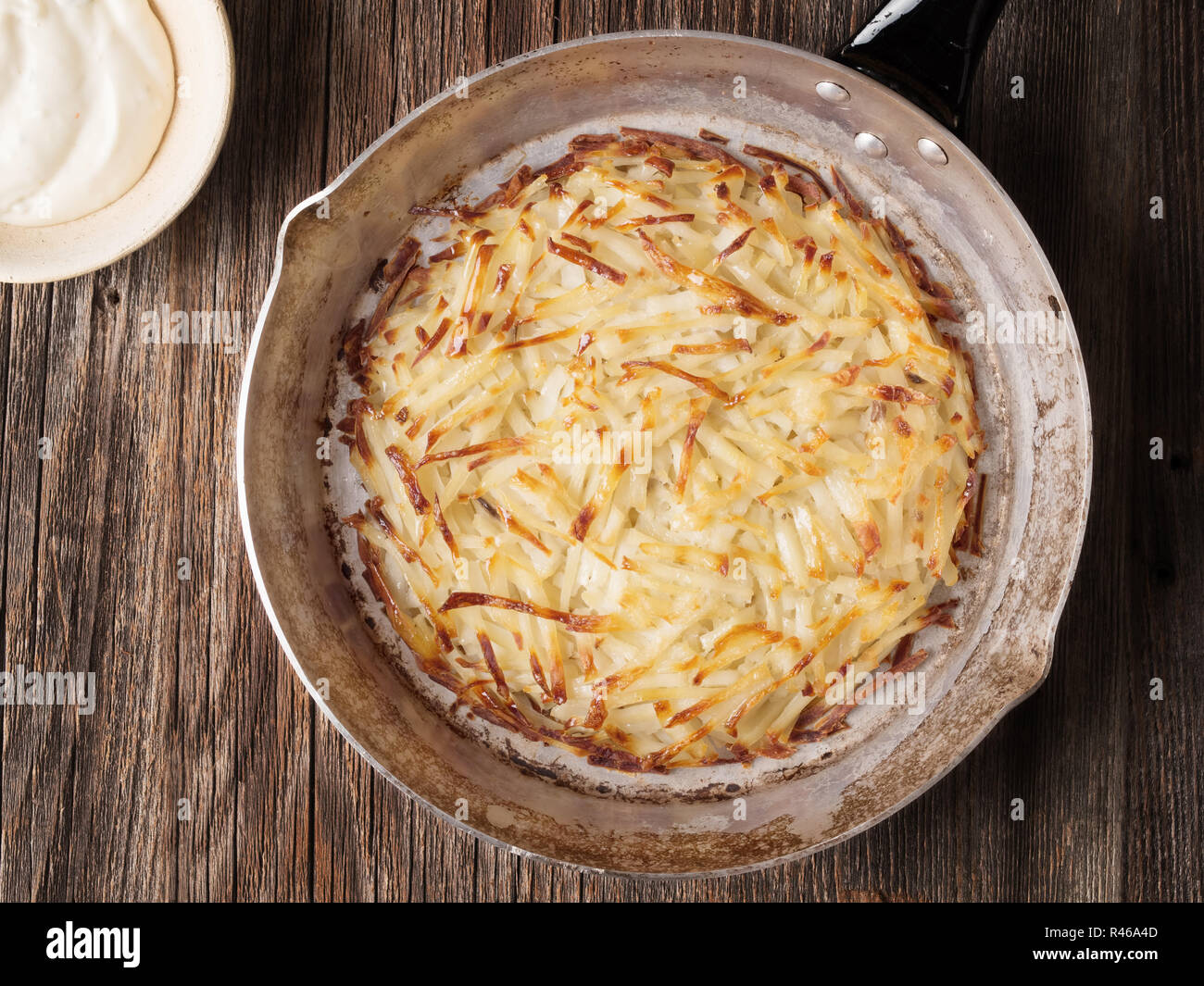 rustic swiss potato rosti Stock Photo - Alamy