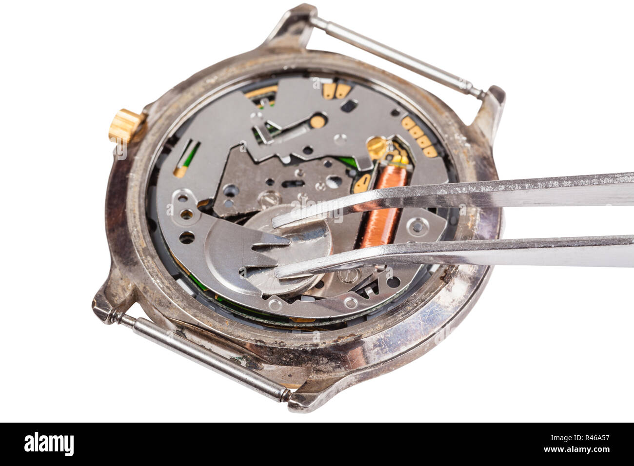 Quartz watch battery hi-res stock photography and images - Alamy