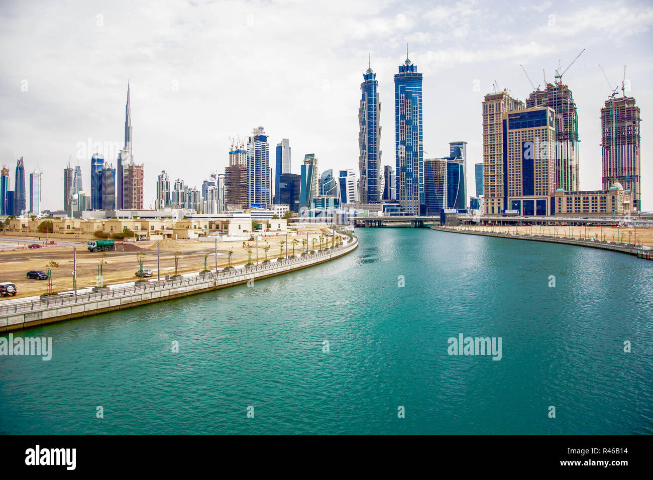 Dubai water canal bridge hi-res stock photography and images - Alamy
