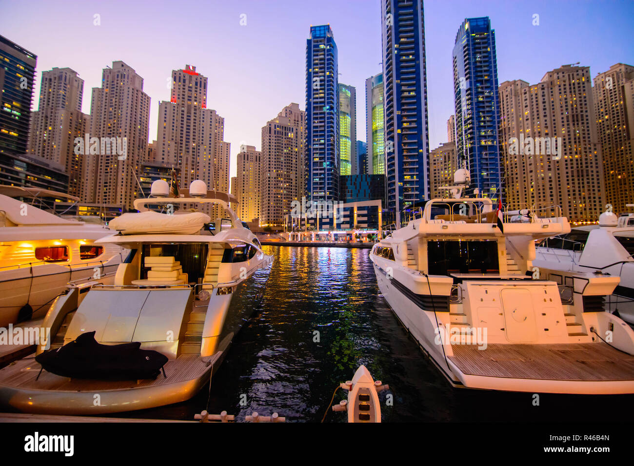 Dubai marina yacht view hi-res stock photography and images - Alamy