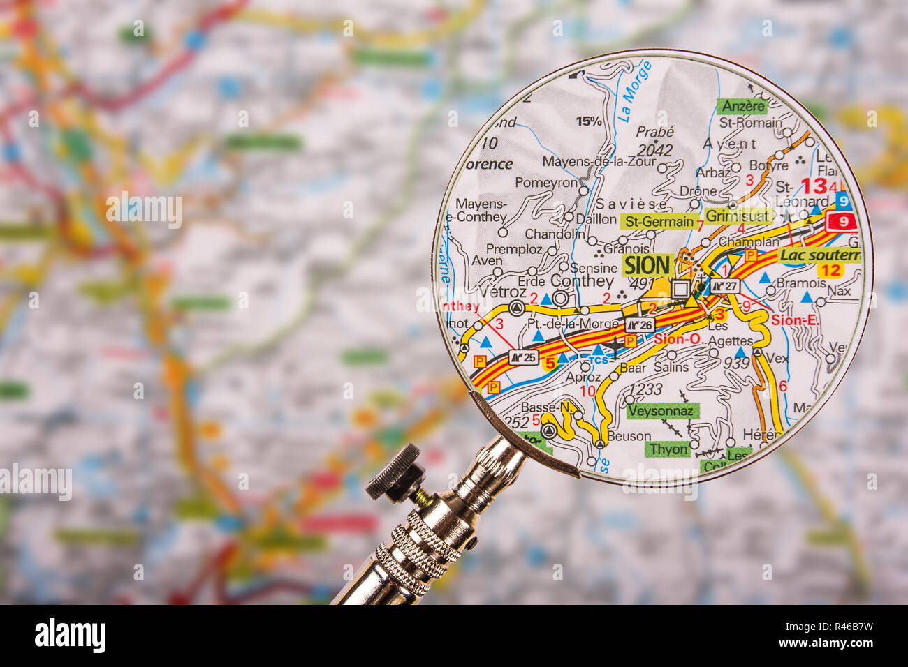 Sion map hi-res stock photography and images - Alamy
