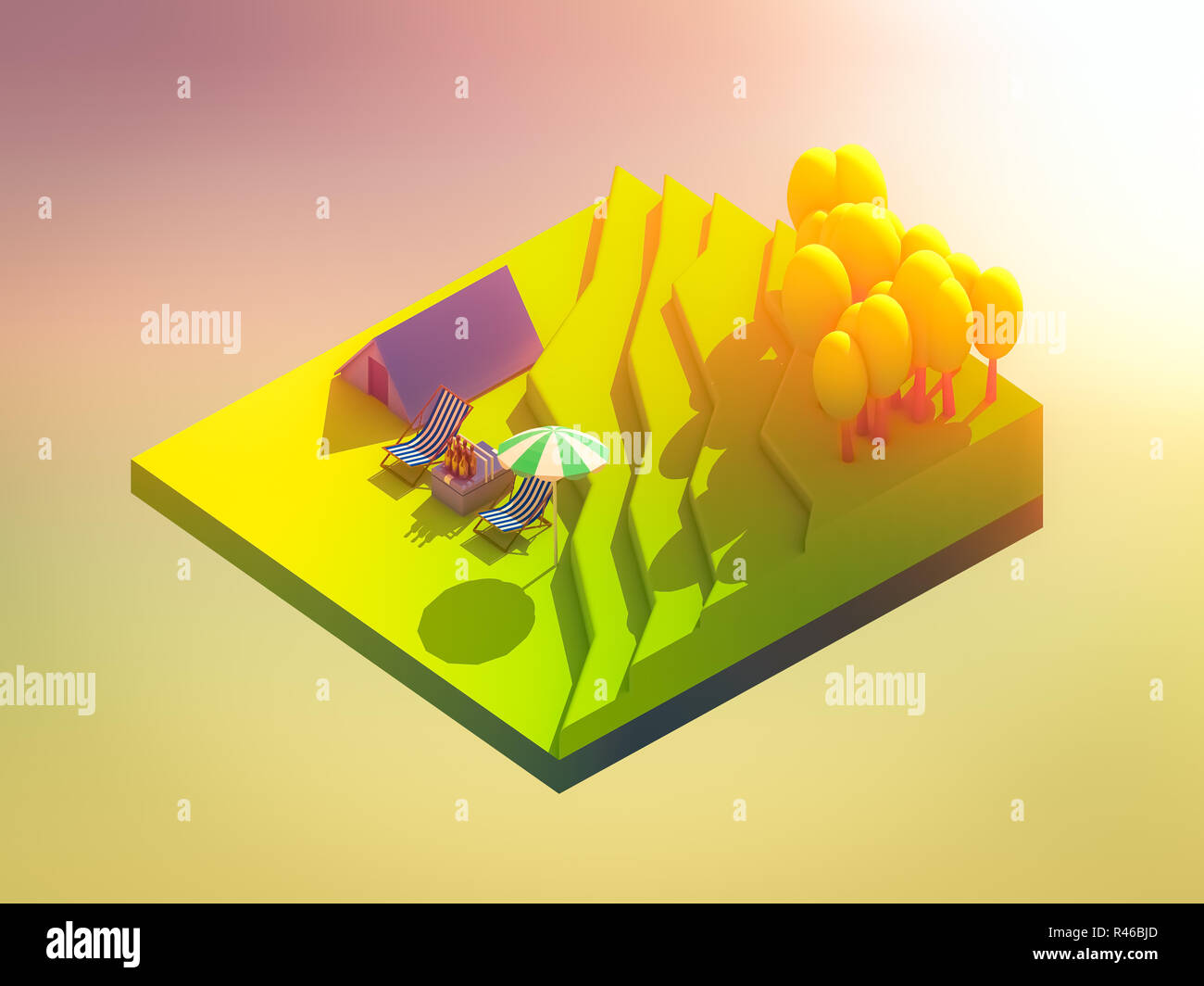 green earth concept in isometric view, isometric background Stock Photo ...