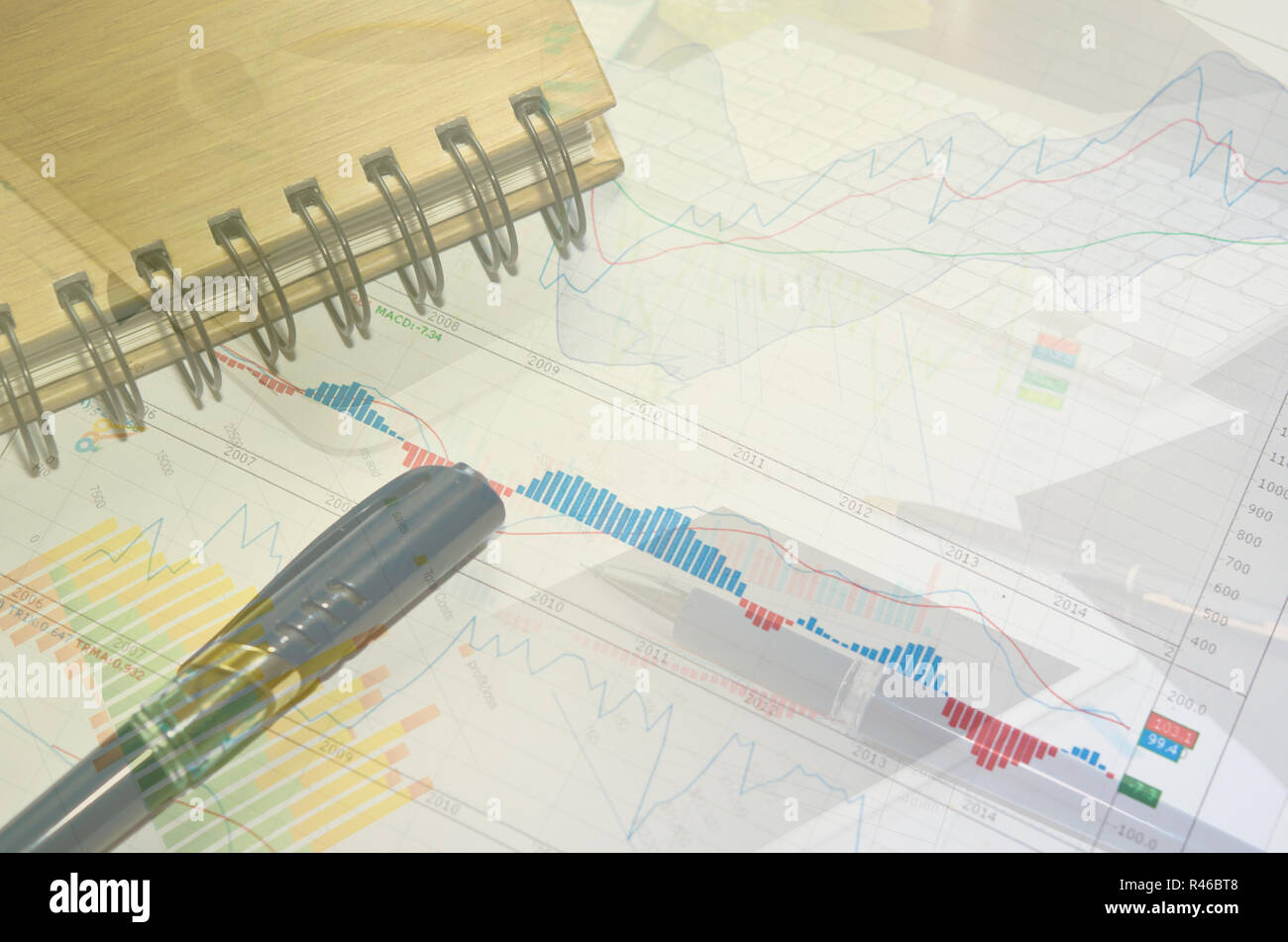 Documents and graphs Stock Photo - Alamy