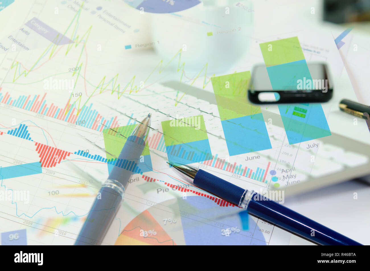 business Concept Documents and graphs Stock Photo - Alamy