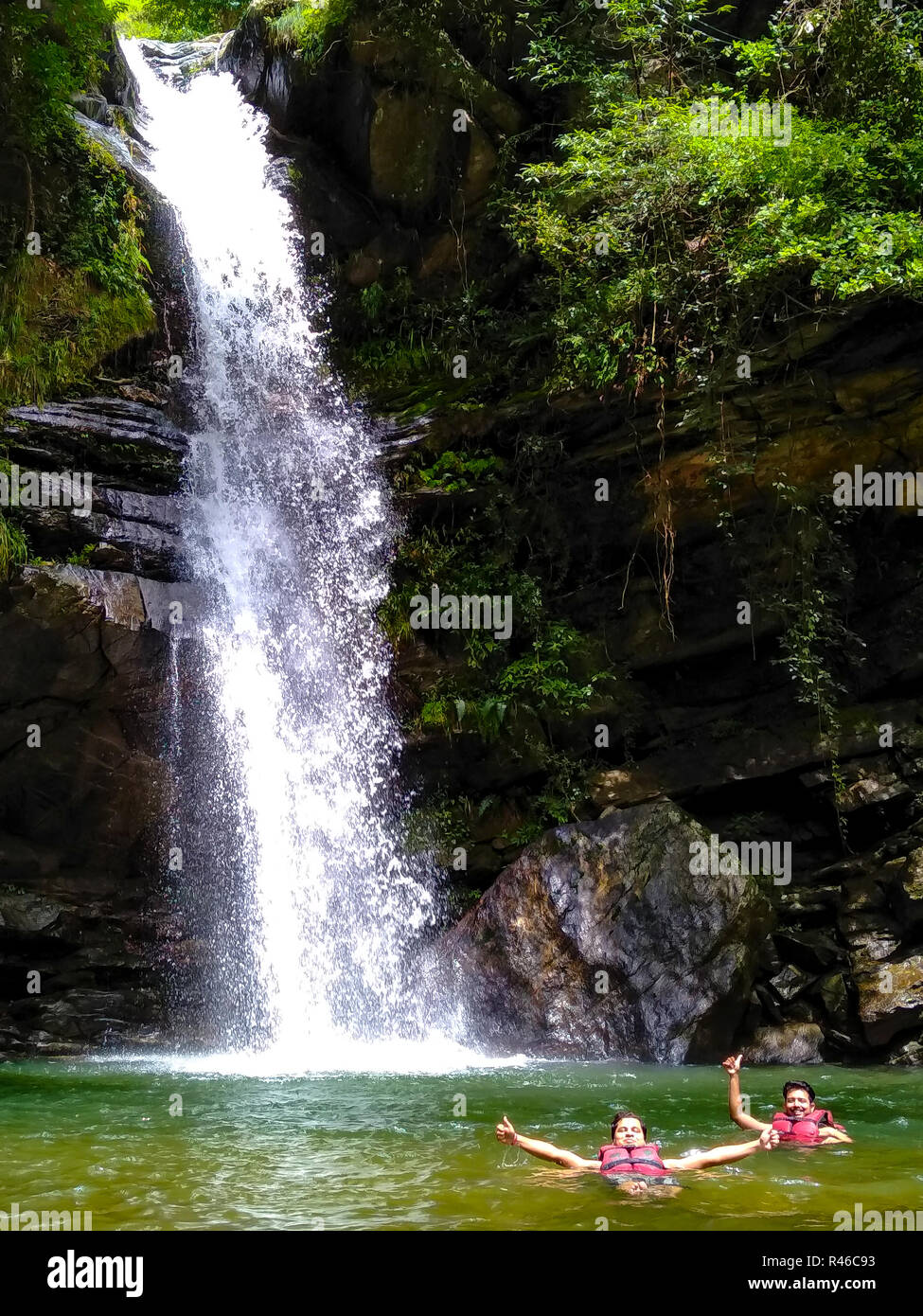 Bhalu Gaad Waterfall hike Stock Photo - Alamy