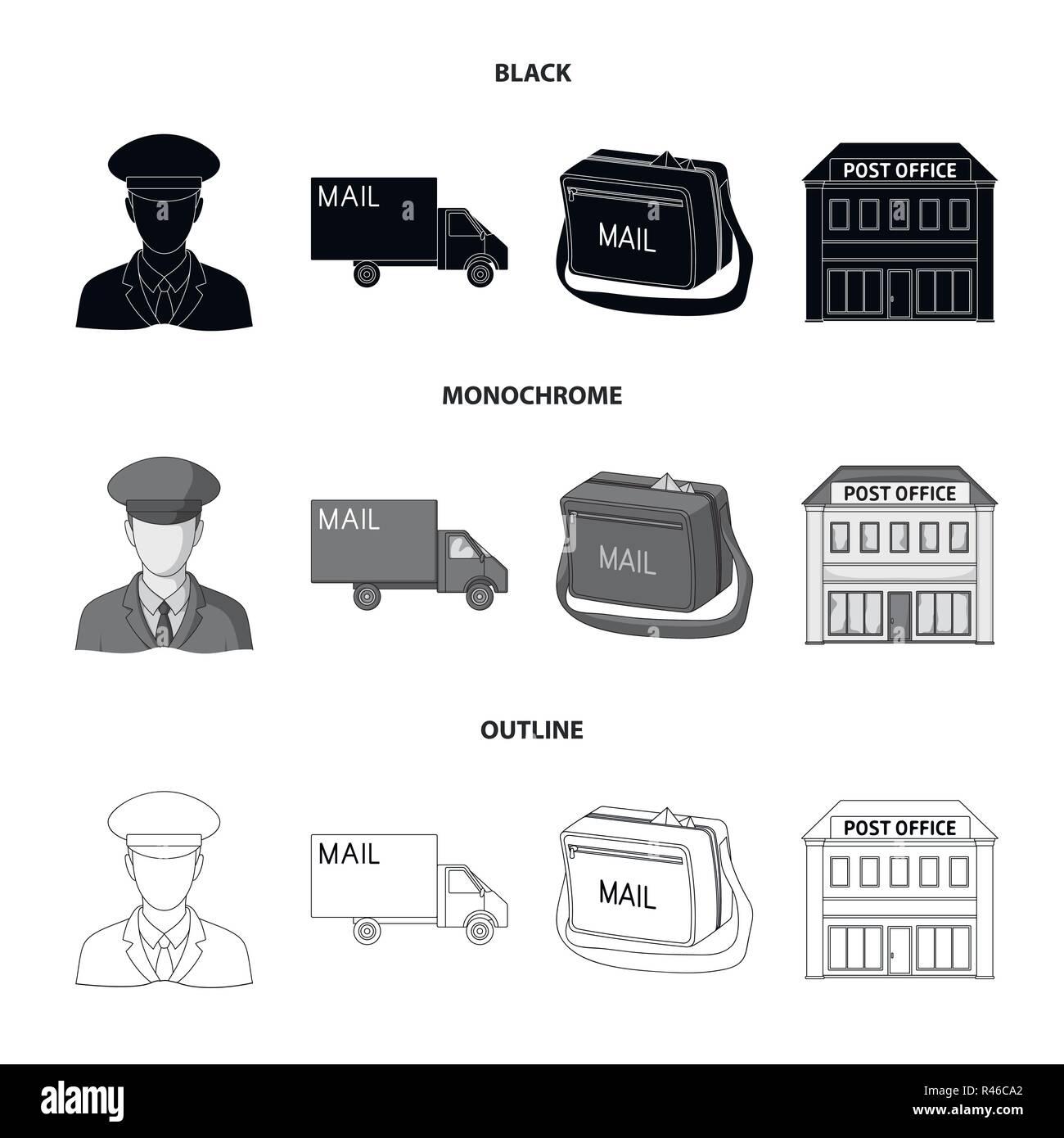 Postman Tools Clipart Black And White