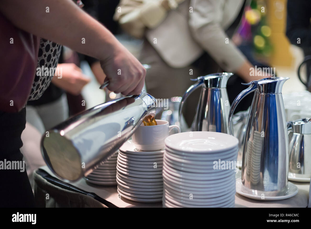 Coffee break at business meeting Stock Photo - Alamy