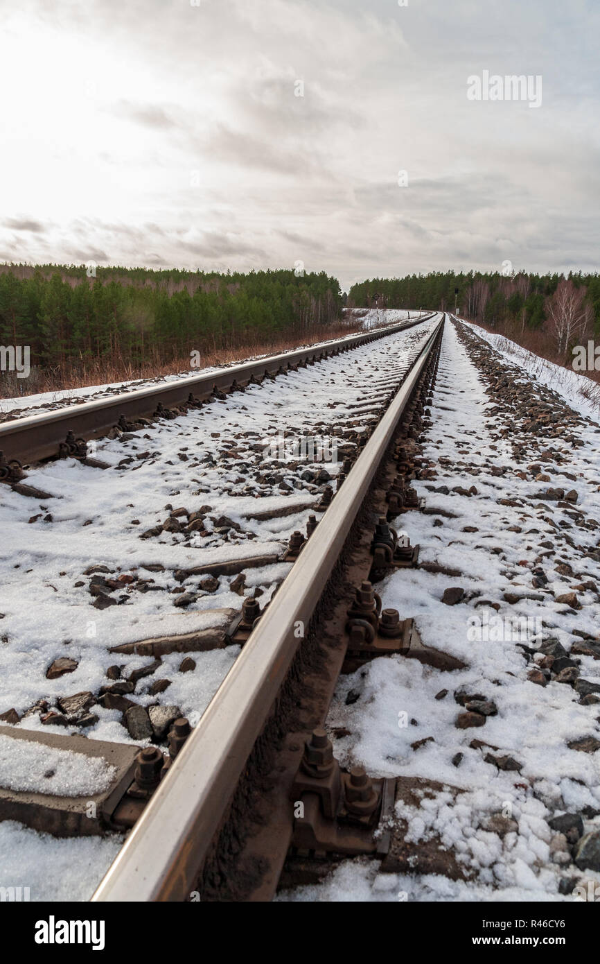 railroad tracks and ground details in summer Stock Photo - Alamy