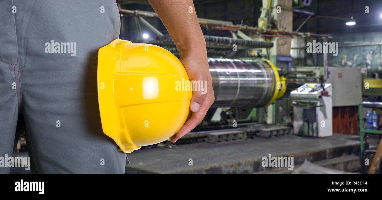 Worker with safety helmet Stock Photo - Alamy