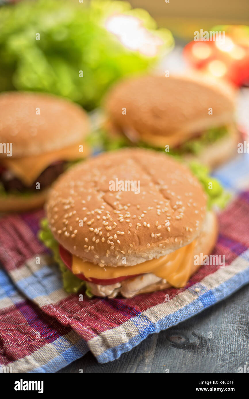 home made burgers Stock Photo - Alamy