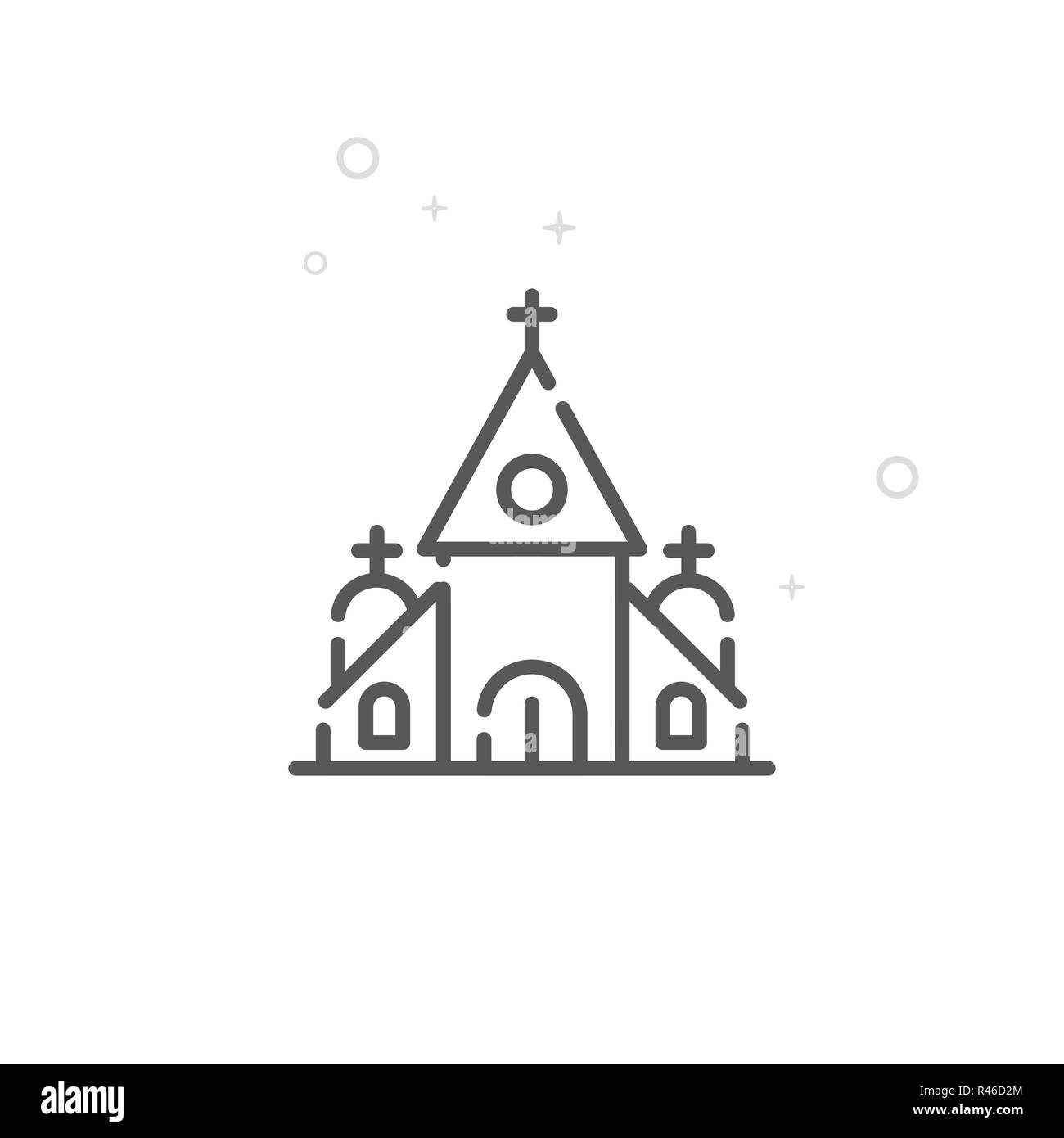Church Line Icon. Wedding Symbol, Pictogram, Sign. Light Abstract ...