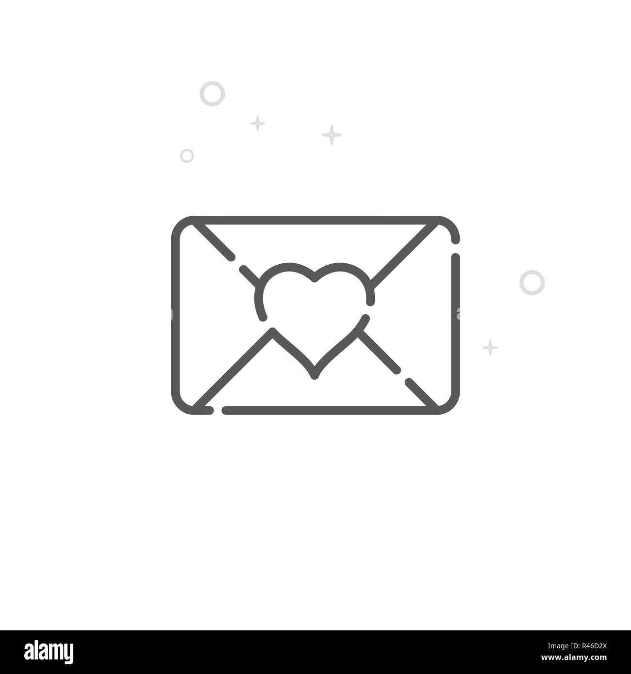 Love Letter Line Icon. Wedding Invitation Symbol, Pictogram, Sign ...