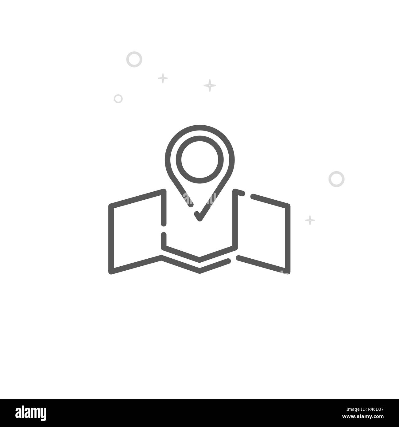 Location Line Icon. Wedding Venue Symbol, Pictogram, Sign. Light ...