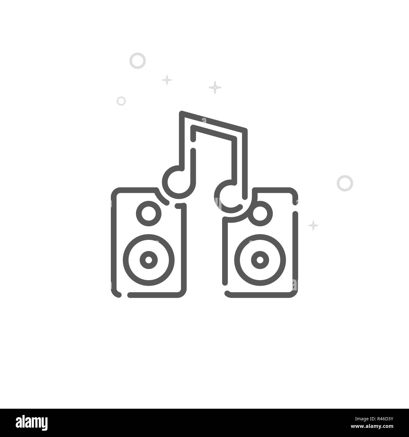 Music Line Icon. Wedding DJ Symbol, Pictogram, Sign. Light Abstract ...