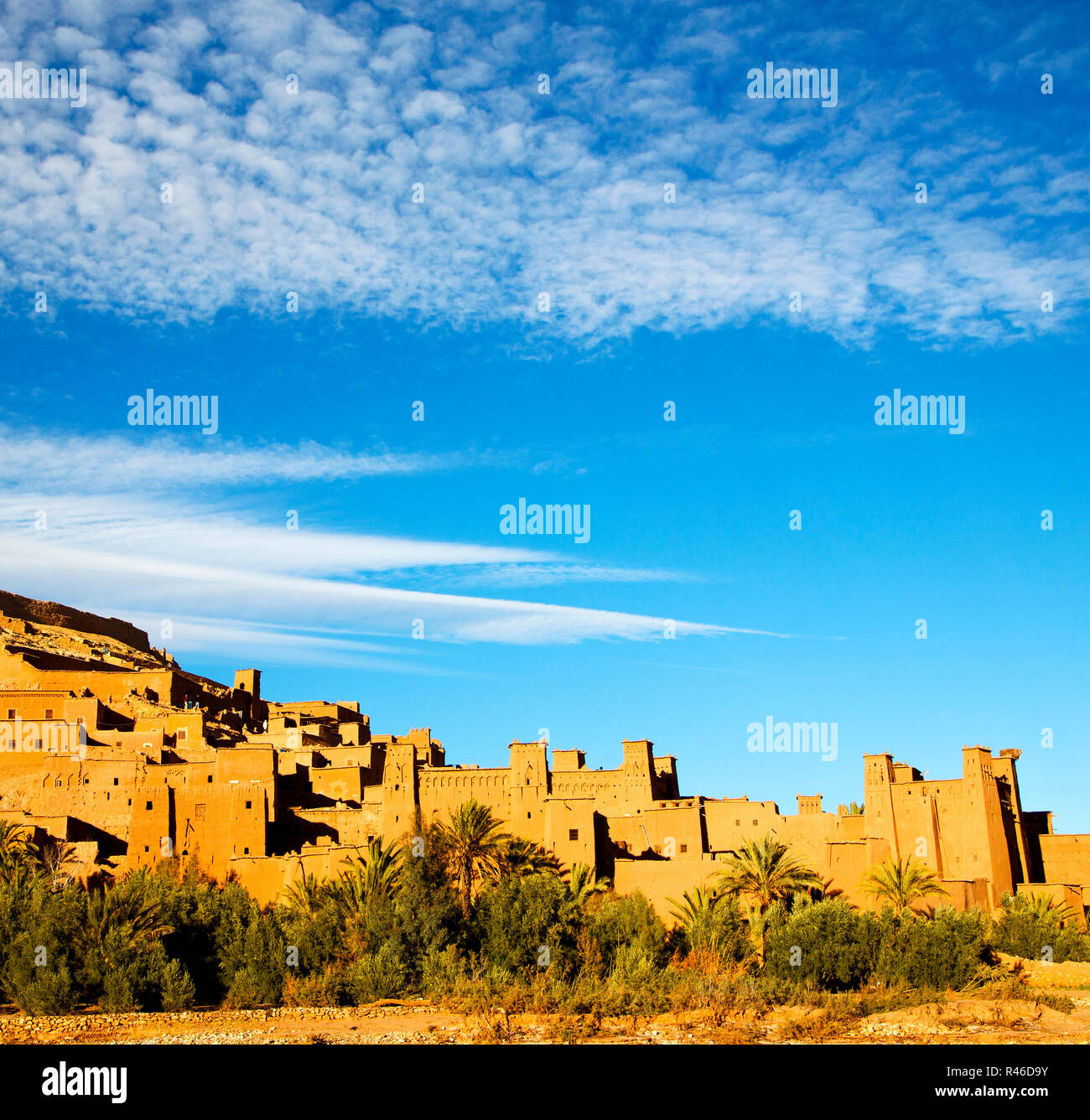 africa in morocco the old contruction and the historical village Stock ...