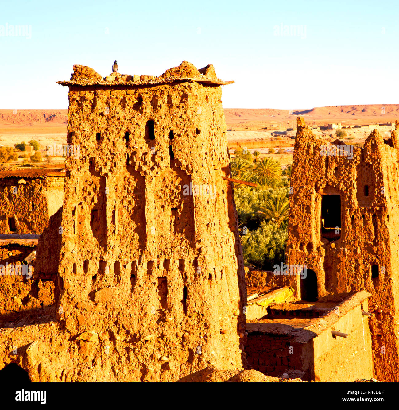 africa in morocco the old contruction and the historical village Stock ...